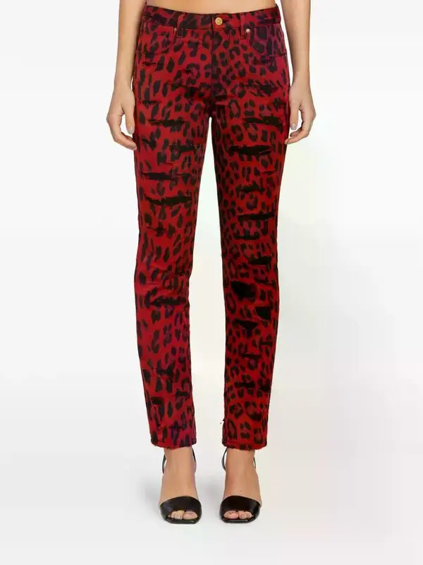 Roberto Cavalli Leopard Print Trousers