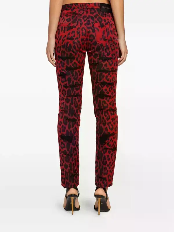 Roberto Cavalli Leopard Print Trousers