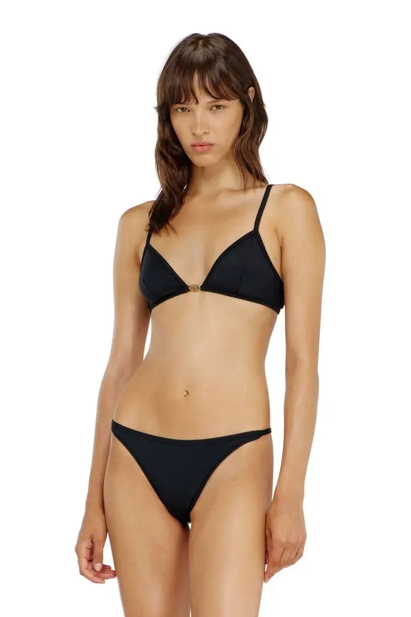 DIESEL® Triangle Bra With Oval D Detail - Black