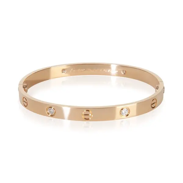 Cartier 18k Rose Gold Diamond Love Bracelet - Rose_gold