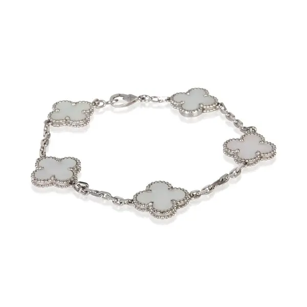 Van Cleef & Arpels White Gold Mother Of Pearl Vintage Bracelet - White_gold