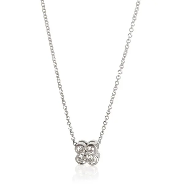 Tiffany & Co. Diamond Lace Pendant Necklace - Platinum