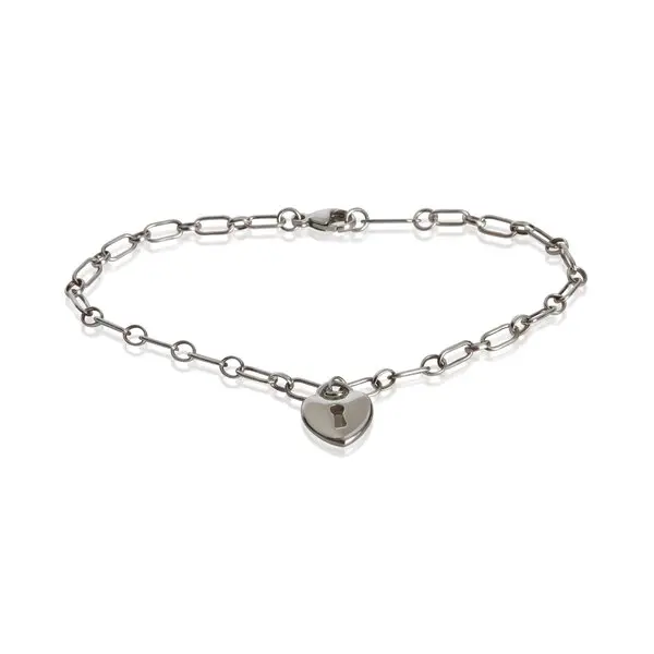 Tiffany & Co. Sterling Silver Heart Lock Link Bracelet - Sterling_silver