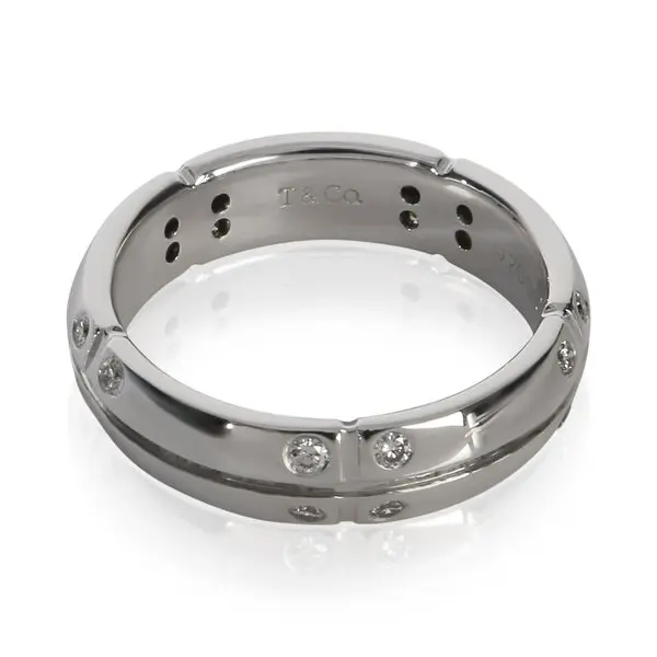 Tiffany & Co. White Gold Diamond Band Ring - White_gold