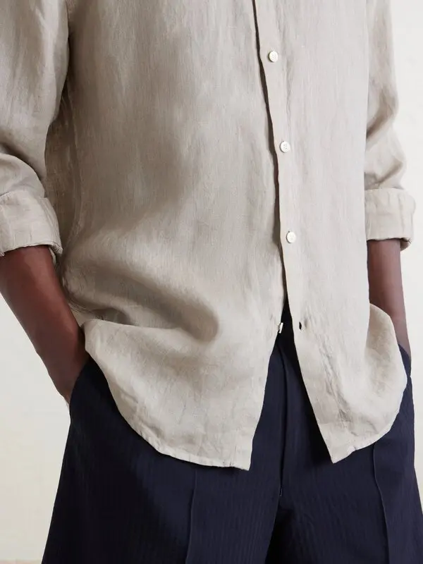 Sunspel Linen Shirt - Neutrals