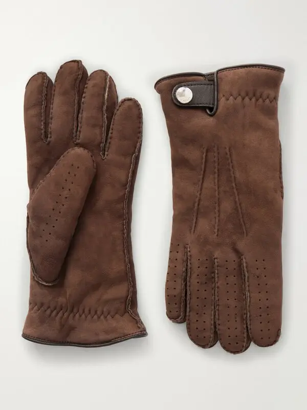 Brunello Cucinelli Suede Gloves - Brown