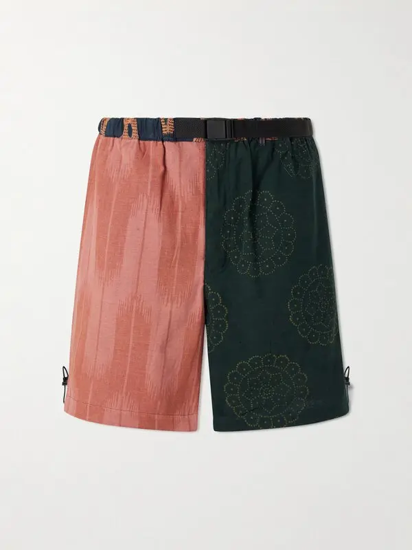 KARDO Kami Wide-leg Belted Cotton Shorts - Multi