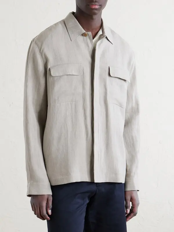 Sunspel Linen Overshirt - Neutrals