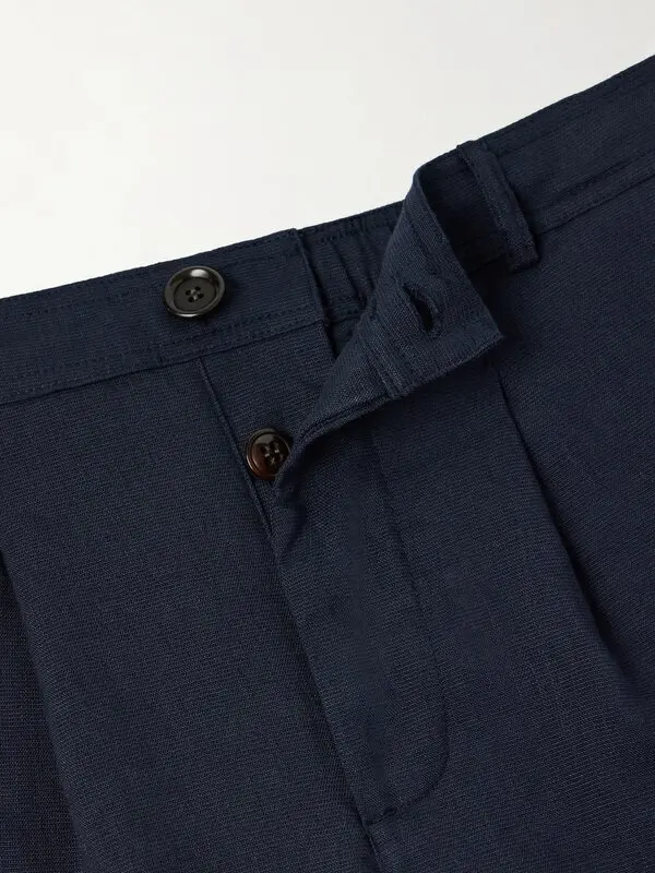 Oliver Peoples Oxford Striped Linen Drawstring Trousers