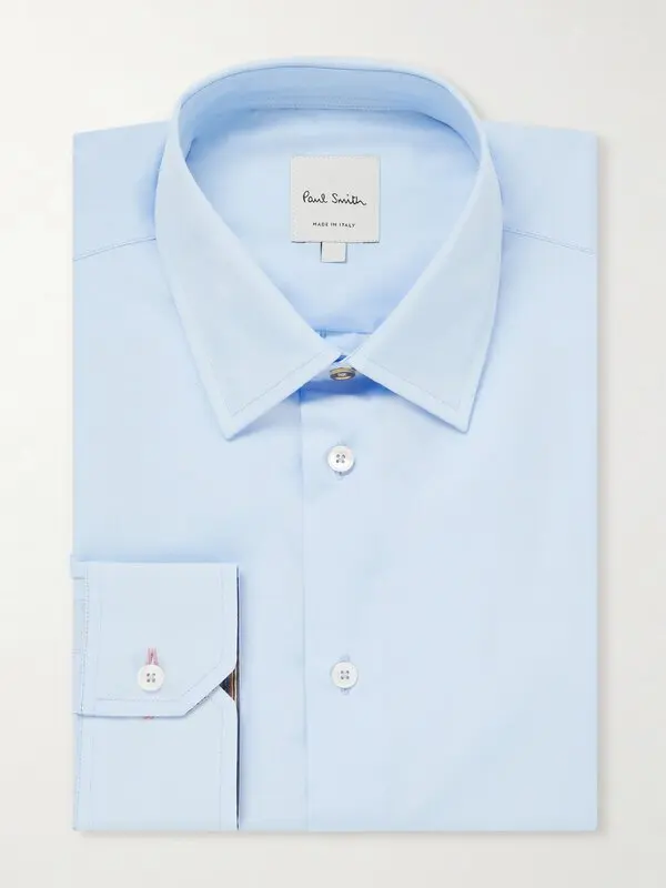 Paul Smith Cotton-poplin Shirt - Blue