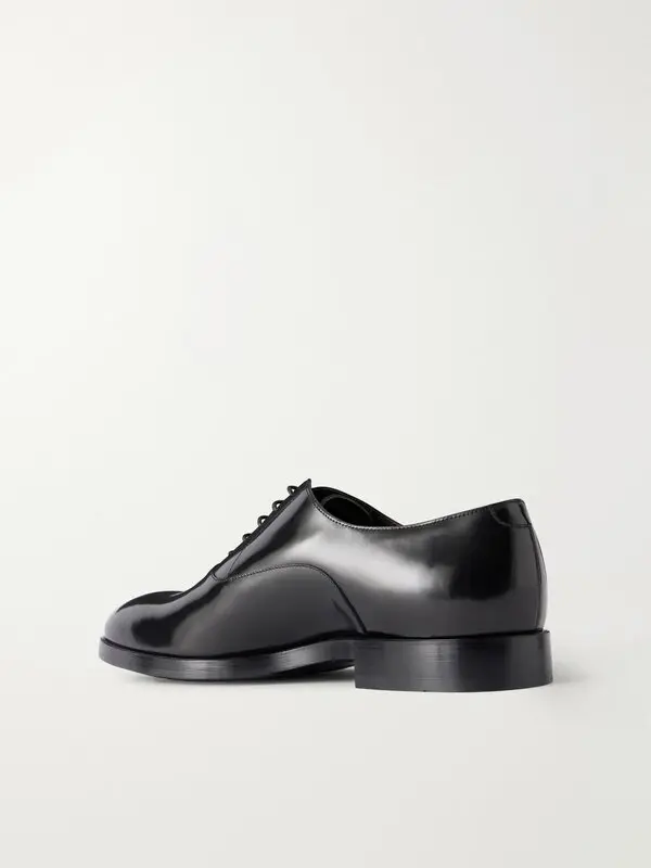 Brunello Cucinelli Glossed Leather Oxford Shoes