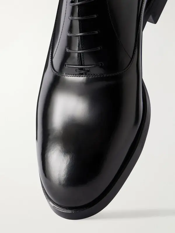 Brunello Cucinelli Glossed Leather Oxford Shoes