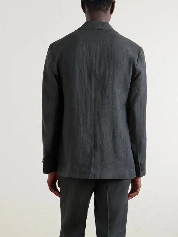 Sunspel Single-breasted Linen Suit Jacket