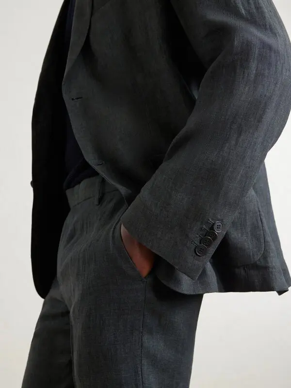 Sunspel Single-breasted Linen Suit Jacket