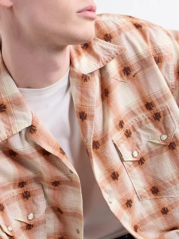 Kapital Camp-collar Checked Cotton Western Shirt