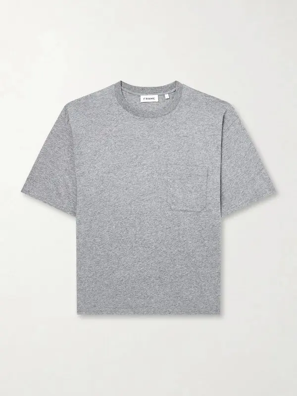 FRAME Cotton-jersey T-shirt - Gray