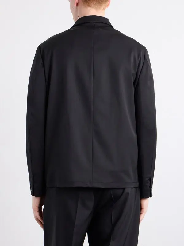 Barena Venezia Wool-blend Gabardine Overshirt - Black