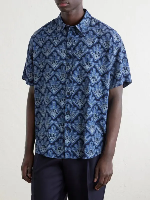 Nn07 Deon Printed Woven Shirt