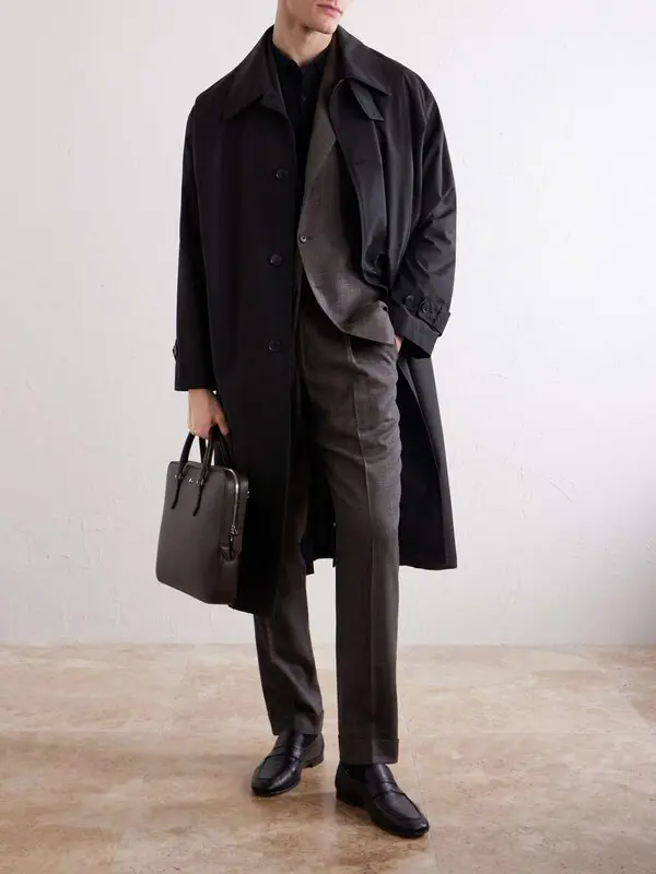 Montblanc Logo-appliquéd Textured-leather Briefcase