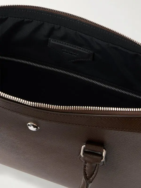 Montblanc Logo-appliquéd Textured-leather Briefcase