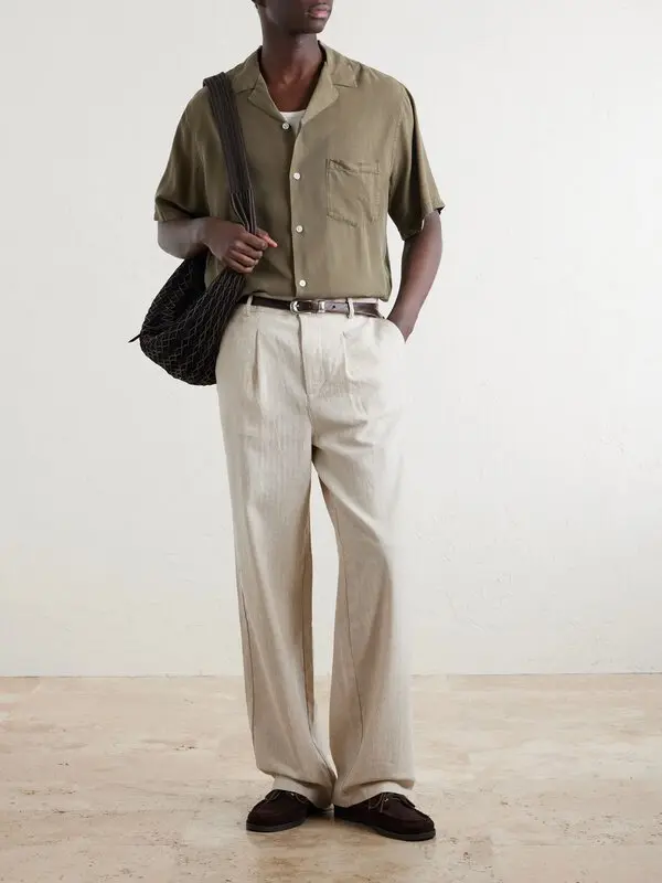 Oliver Peoples Cotton Linen Trousers