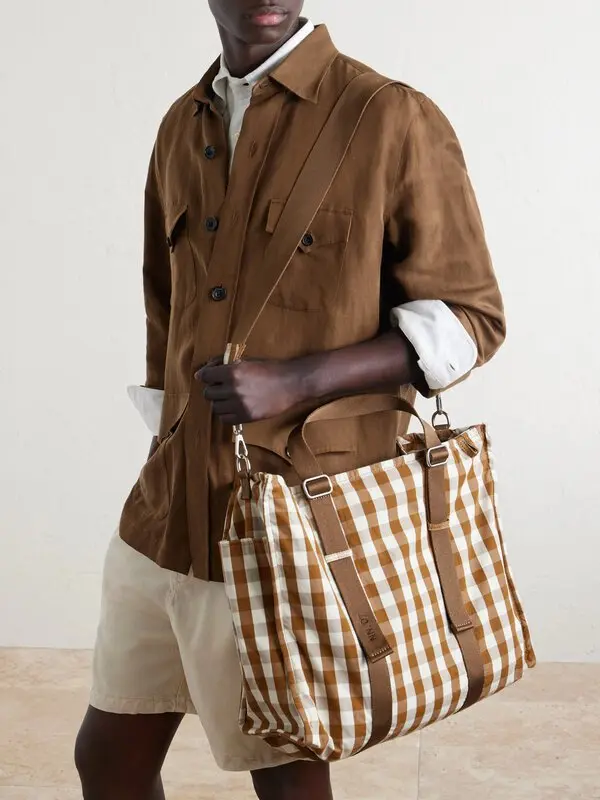 Nn07 Checked Organic Cotton Weekend Bag