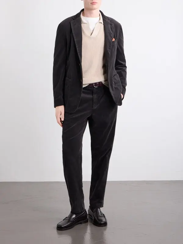 Barena Venezia Straight-leg Pleated Corduroy Trousers