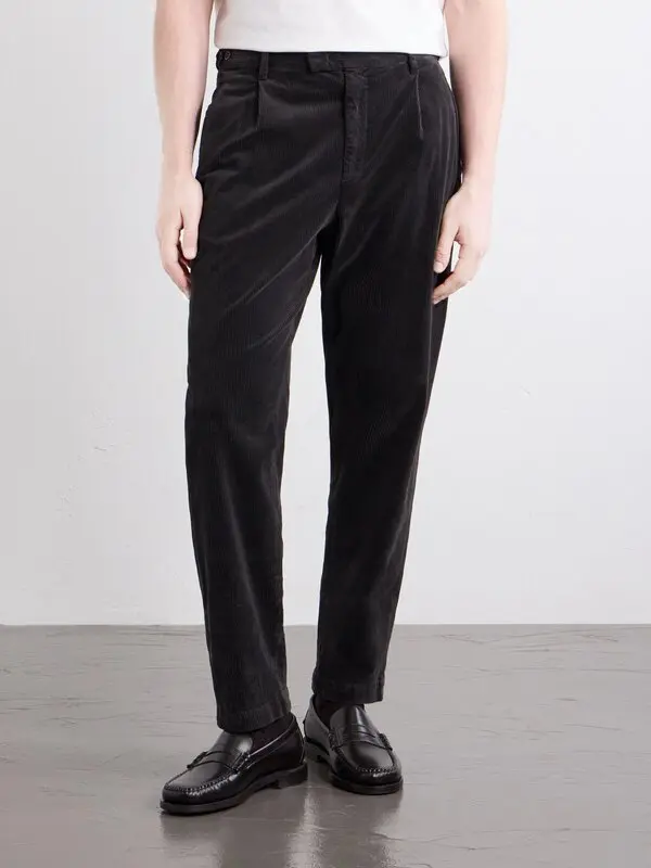 Barena Venezia Straight-leg Pleated Corduroy Trousers