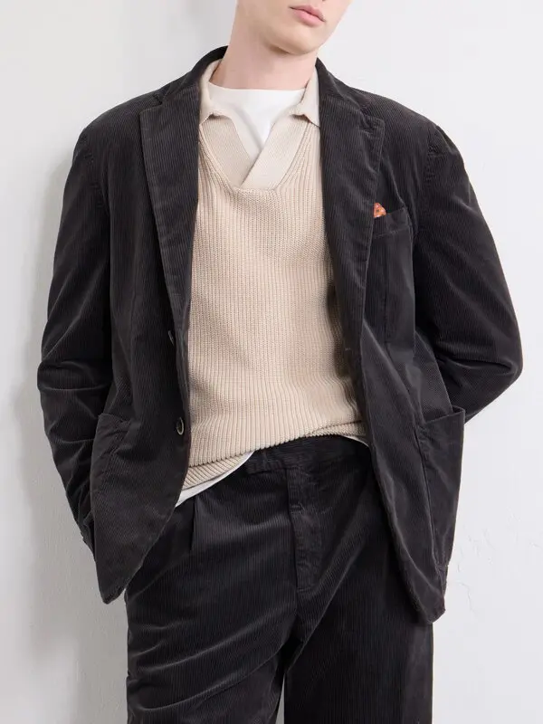 Barena Venezia Straight-leg Pleated Corduroy Trousers