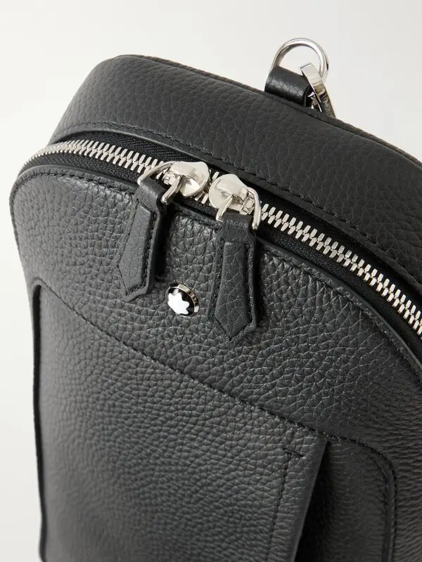 Montblanc Logo-appliquéd Full-grain Leather Messenger Bag