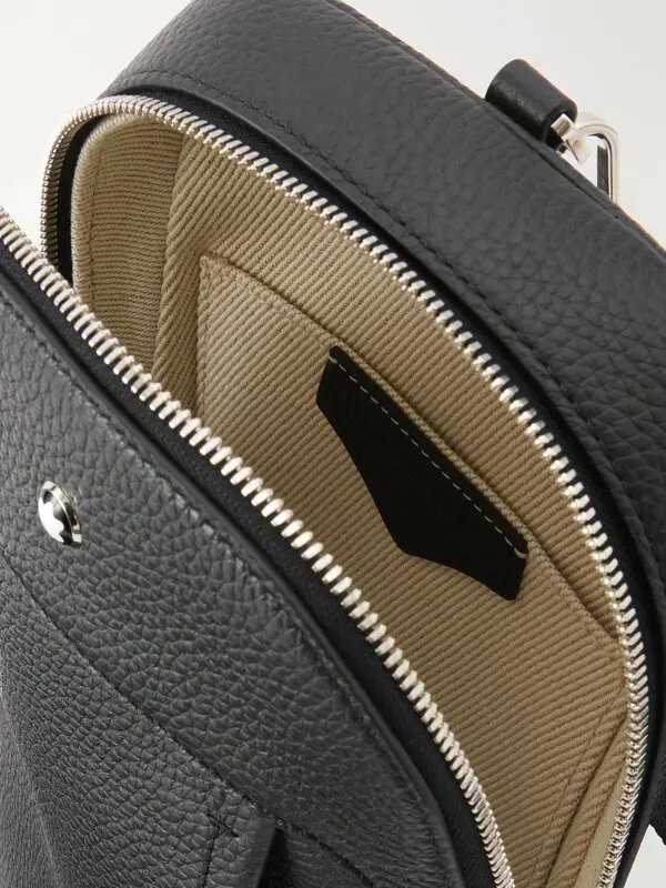 Montblanc Logo-appliquéd Full-grain Leather Messenger Bag
