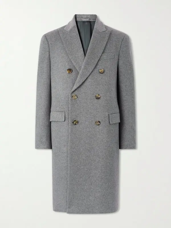 LARDINI Double-breasted Wool Coat