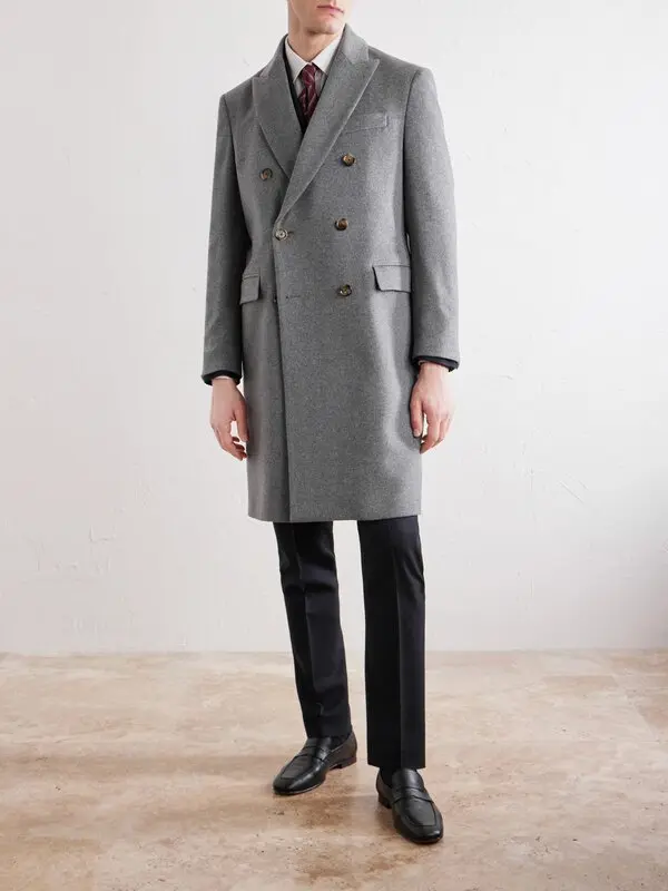 LARDINI Double-breasted Wool Coat