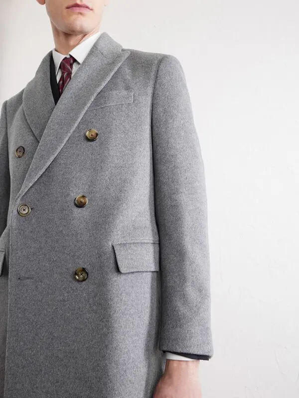 LARDINI Double-breasted Wool Coat