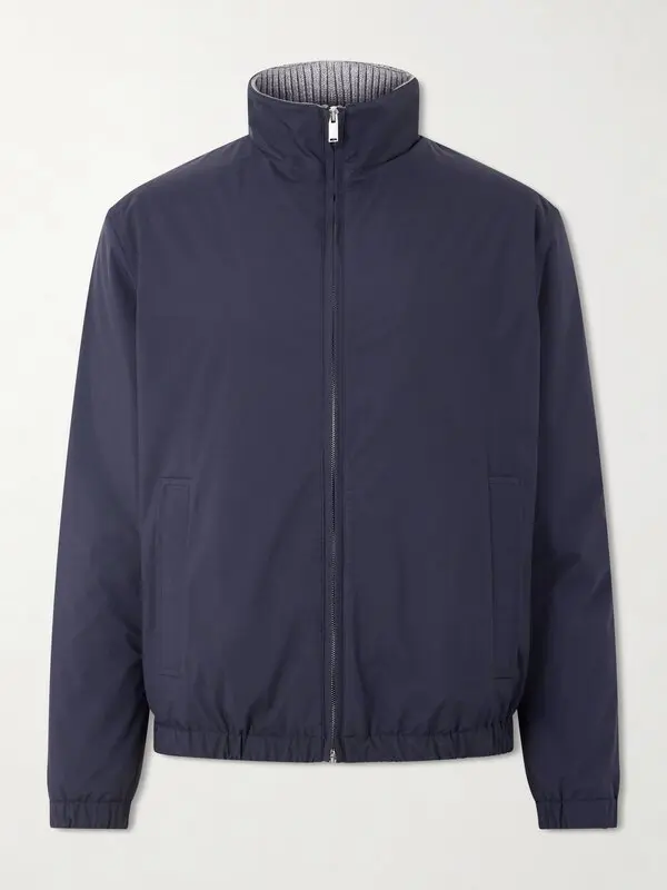 LARDINI Shell Bomber Jacket - Blue
