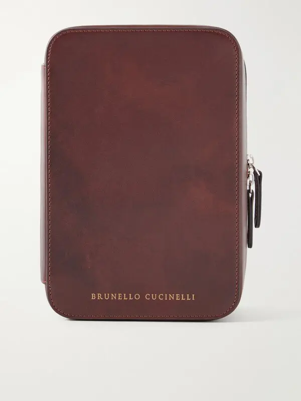 Brunello Cucinelli Leather Sunglasses Case