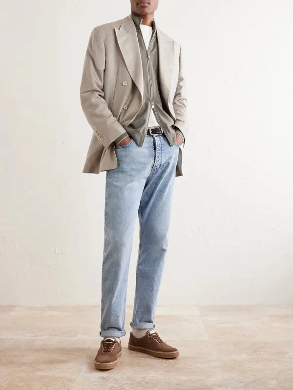 Brunello Cucinelli Cashmere Zip-up Sweater - Gray