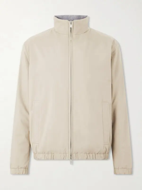 LARDINI Shell Bomber Jacket - Neutrals