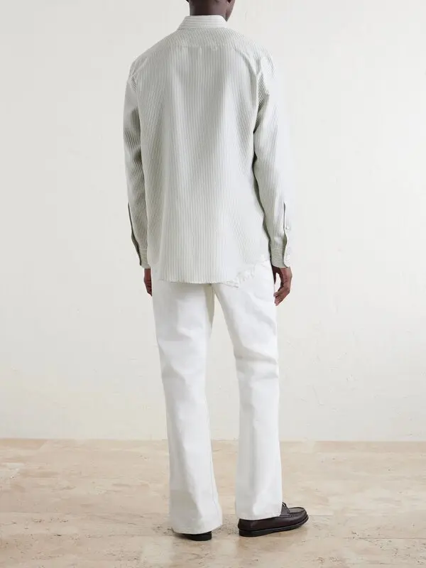 Zegna Striped Silk Shirt