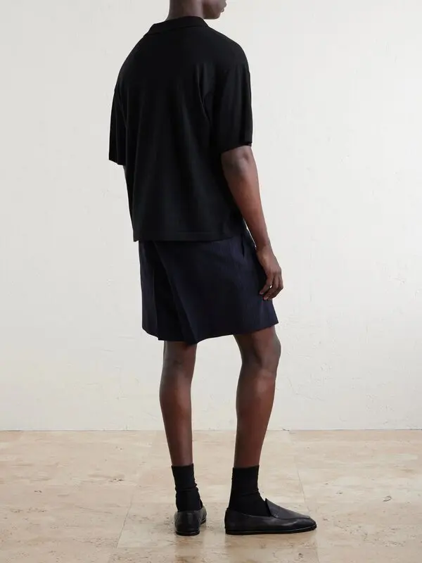 FRAME Knitted Cotton Polo Shirt