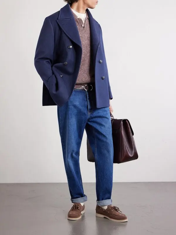 Brunello Cucinelli Double-breasted Wool And Silk-blend Coat