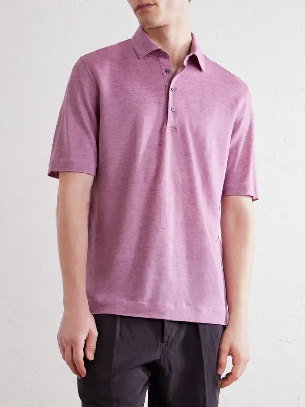 Zegna Oasi Linen Polo Shirt