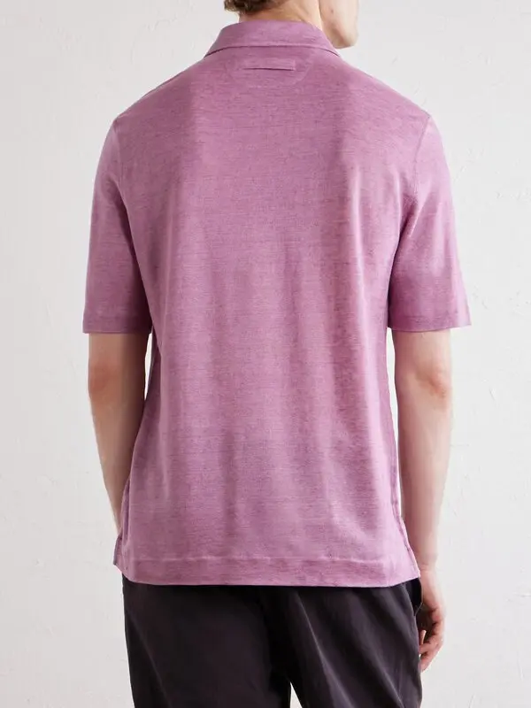 Zegna Oasi Linen Polo Shirt