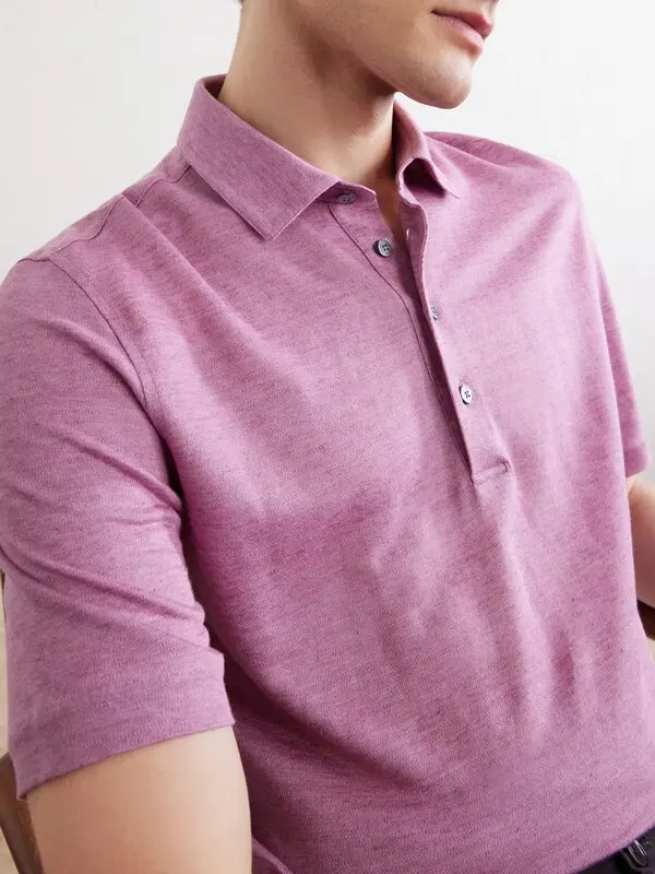 Zegna Oasi Linen Polo Shirt