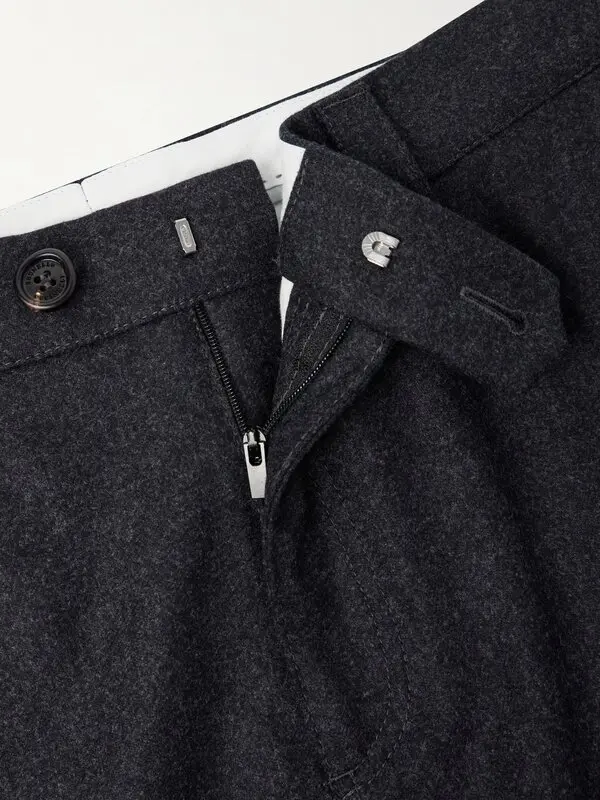 Brunello Cucinelli Tapered Virgin Wool Cargo Trousers