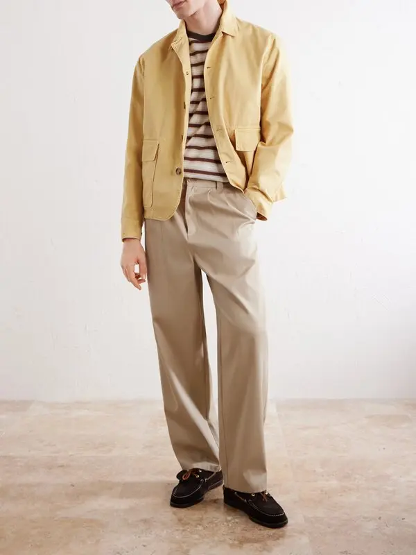 A.p.c. Ricky Straight-leg Pleated Trousers - Neutrals