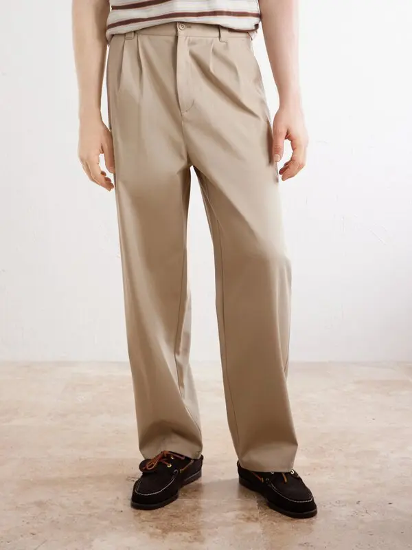 A.p.c. Ricky Straight-leg Pleated Trousers - Neutrals
