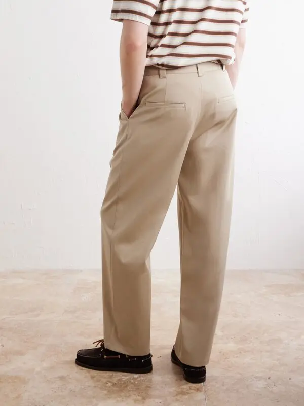 A.p.c. Ricky Straight-leg Pleated Trousers - Neutrals