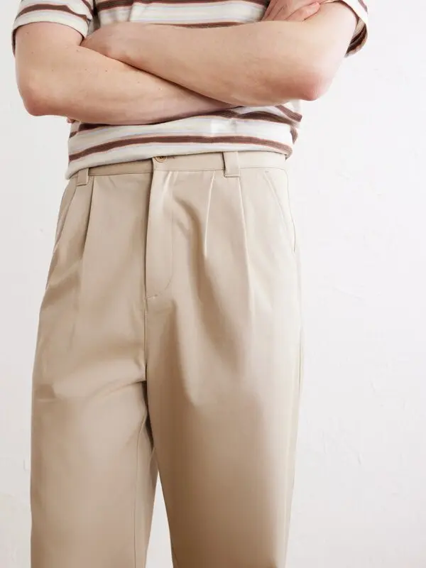 A.p.c. Ricky Straight-leg Pleated Trousers - Neutrals