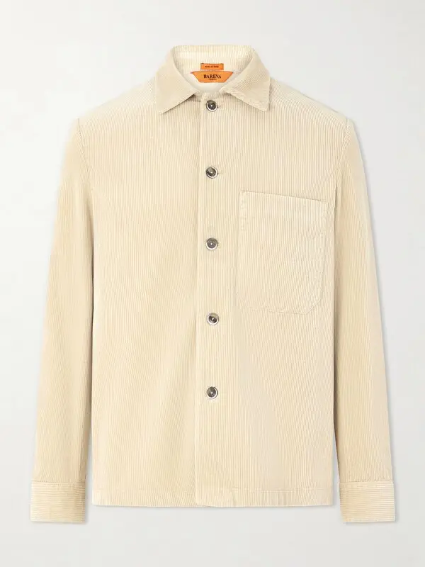 Barena Venezia Cotton-blend Corduroy Overshirt - Neutrals